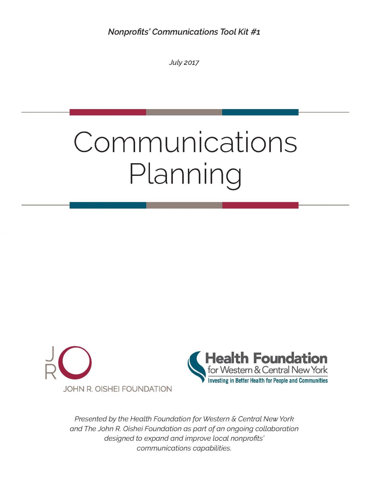 Communications Toolkit - Health Foundation for Western & Central New York